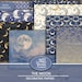 Moon Junk Journal Printable Papers | Moon Digital Paper Pack | Blue ...