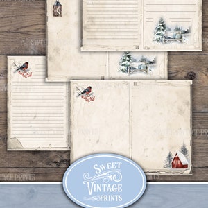 Winter Garden Journal Pages, Magic Winter Junk Journal, Snow Junk ...