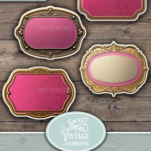 Vintage Blank Labels, Vintage Metal Labels, Junk Journal Ephemera, Old ...