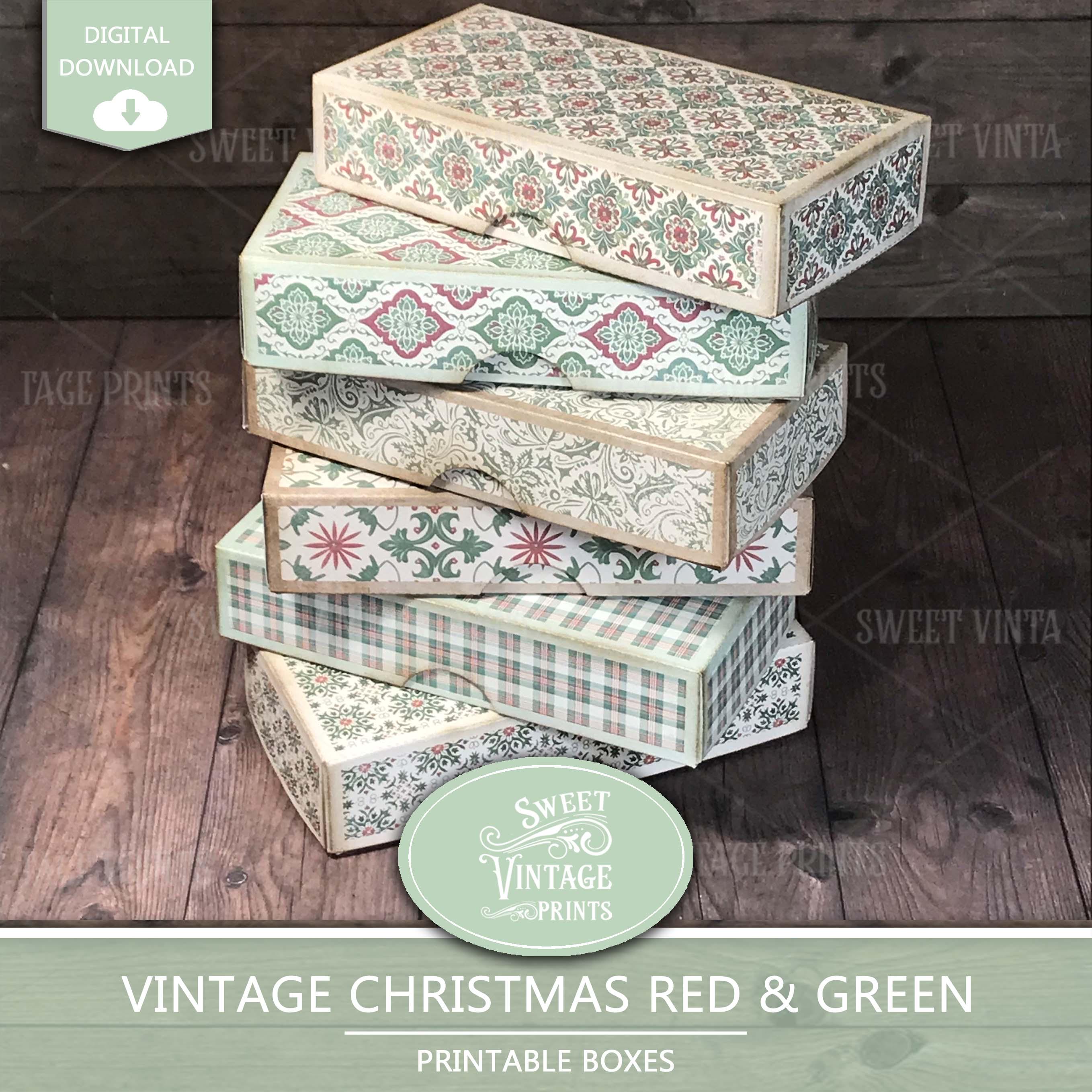 Printable Christmas Gift Boxes | DIY Holiday Crafting Kit | Small Gift ...