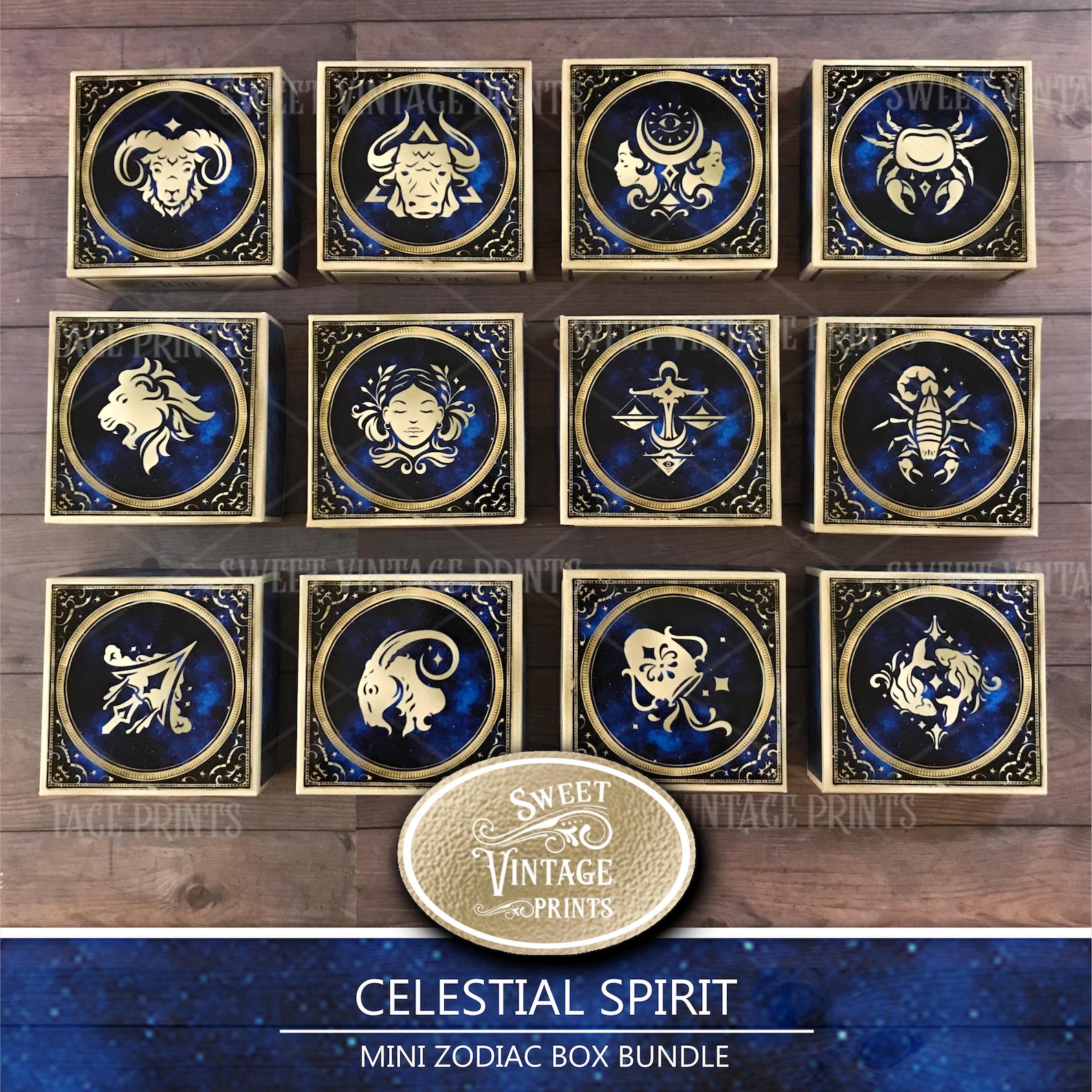 Celestial Spirit Mini Zodiac Boxes | Astro Sign Gift Box Printable ...