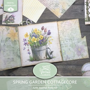 Printable Spring Junk Journal Folio | Spring Garden Cottagecore ...