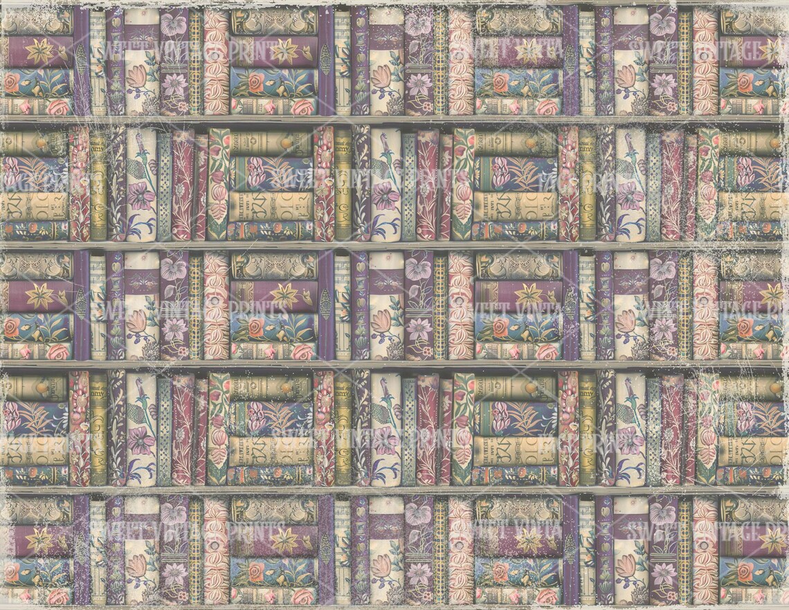 Book Lover's Junk Journal Papers | Reading Digital Paper Pack | Books ...