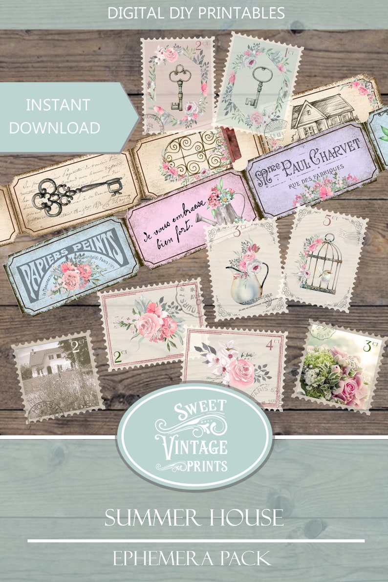 Summer House Junk Journal BUNDLE Garden Junk Journal Kit - Etsy