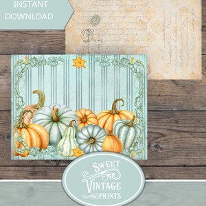 Autumn Pumpkins Digital Paper Pack, Autumn Junk Journal Papers, Pumpkin ...
