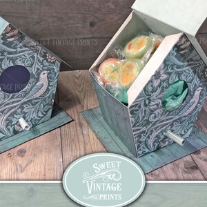 Birdhouse Box Printable | Vintage Bird DIY Gift Box | Birdhouse Digital ...
