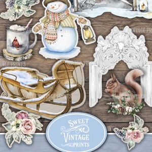 Winter Garden Junk Journal BUNDLE, Christmas Printable Journal, Winter ...