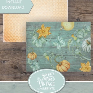 Autumn Pumpkins Digital Paper Pack, Autumn Junk Journal Papers, Pumpkin ...