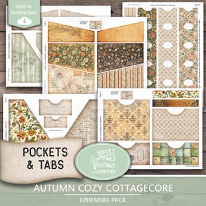 Autumn Junk Journal Ephemera | Fall Cottage Printable Tags Labels ...