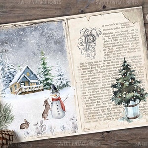 Winter Garden Journal Pages, Magic Winter Junk Journal, Snow Junk ...