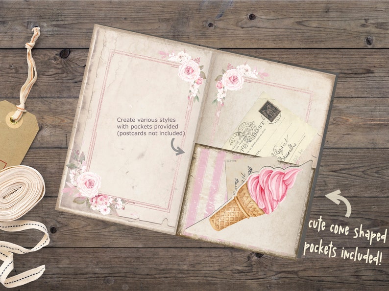 Ice Cream Shop Journal Pages Summer Junk Journal Ice Cream - Etsy