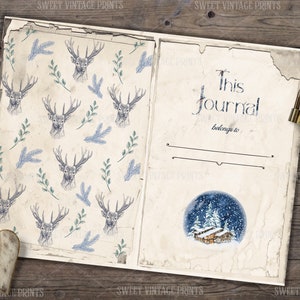 Winter Garden Journal Pages, Magic Winter Junk Journal, Snow Junk ...