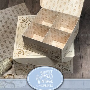 Vintage Celestial Box, Moon, Set of 2 Sizes, Printable, Junk Journal, Ephemera, Journal Box ...