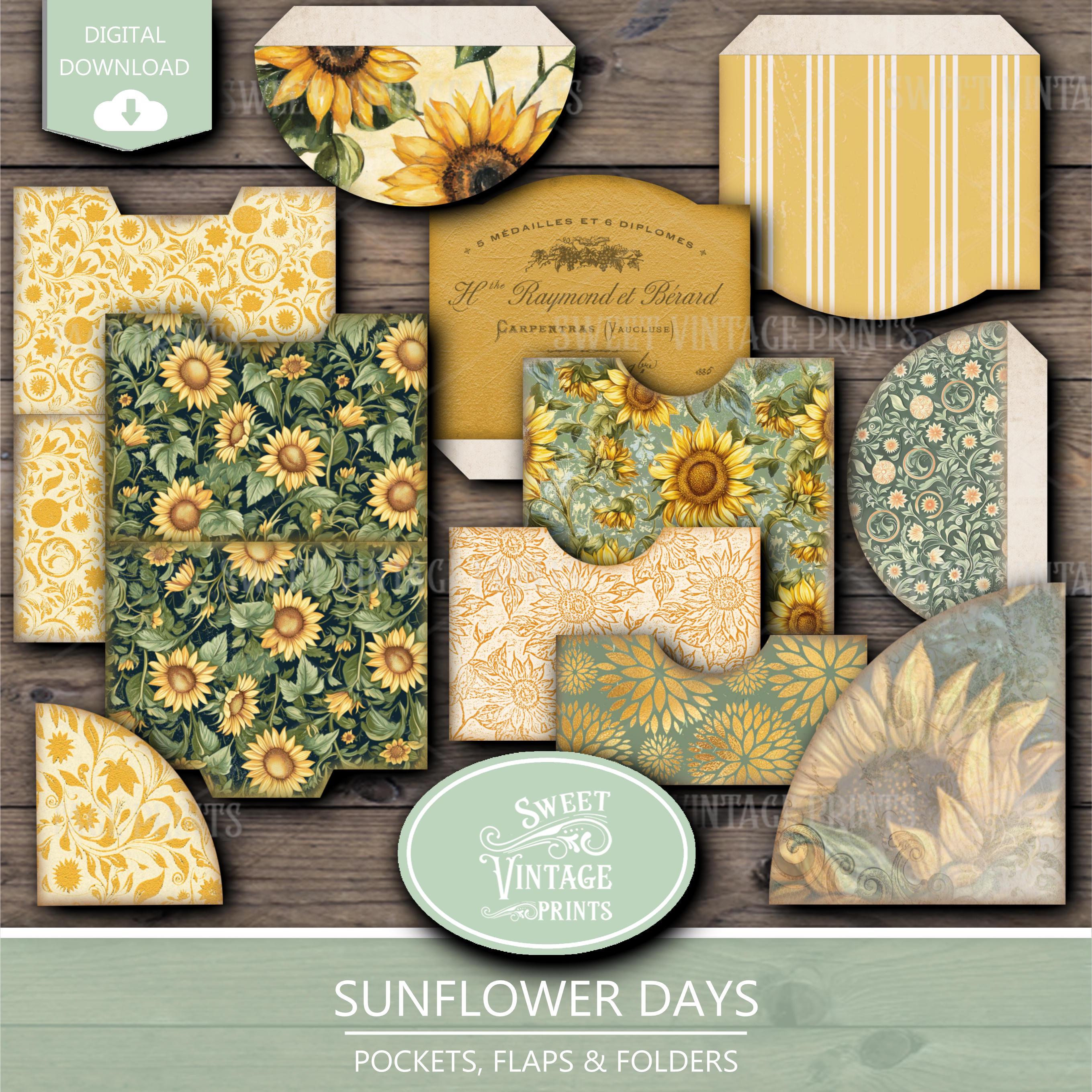 Sunflower Days Junk Journal ADD-ON No. 2 | Pockets, Flaps & Folders ...