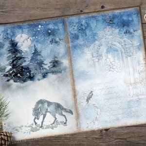 A Winter's Tale Journal Pages, Junk Journal, Magic, Winter, Whimsical ...