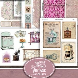 Cottage Kitchen Junk Journal BUNDLE, Vintage Kitchen Journal, Recipe ...