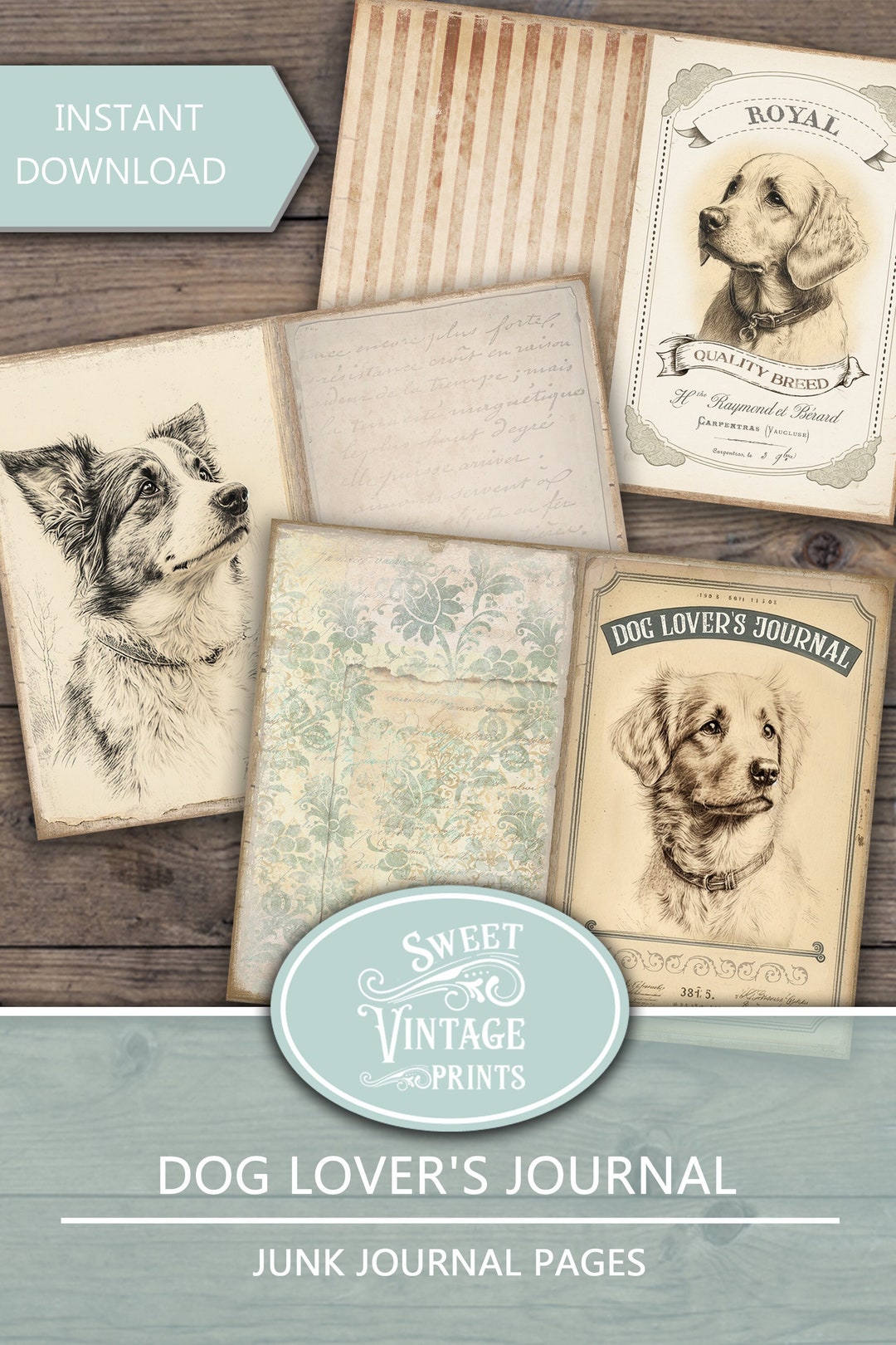 Dog Lover's Journal, Dog Junk Journal Pages, the Dog Lovers Journal ...