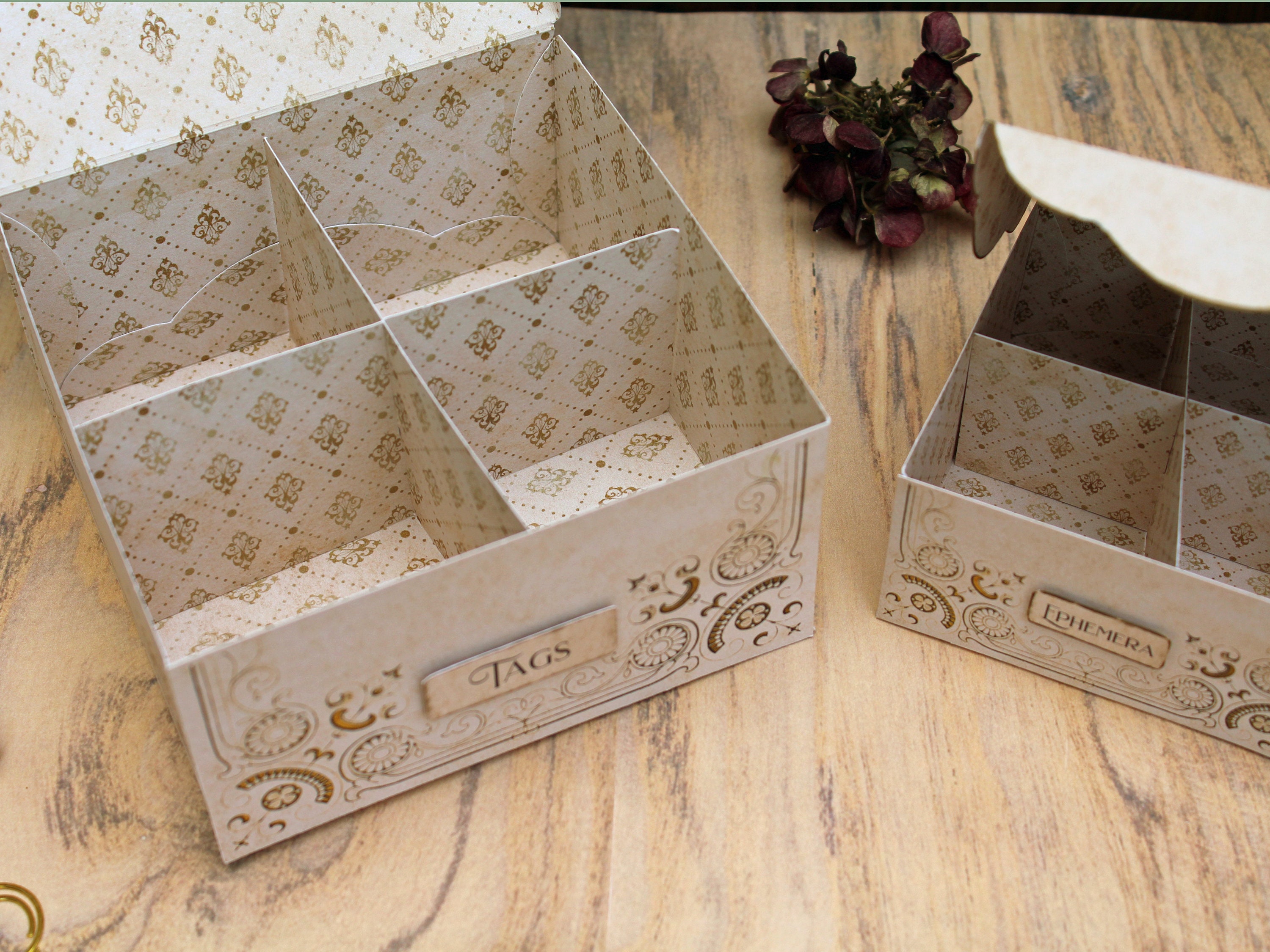 Vintage Celestial Box Moon Set of 2 Sizes Printable Junk - Etsy