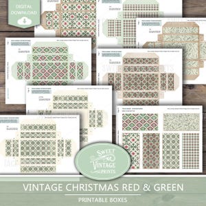Printable Christmas Gift Boxes | DIY Holiday Crafting Kit | Small Gift ...