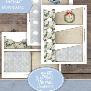 Christmas Animals Junk Journal Pages, Christmas Junk Journal Paper ...