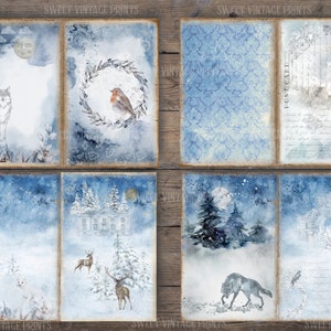 A Winter's Tale Journal Pages, Junk Journal, Magic, Winter, Whimsical ...
