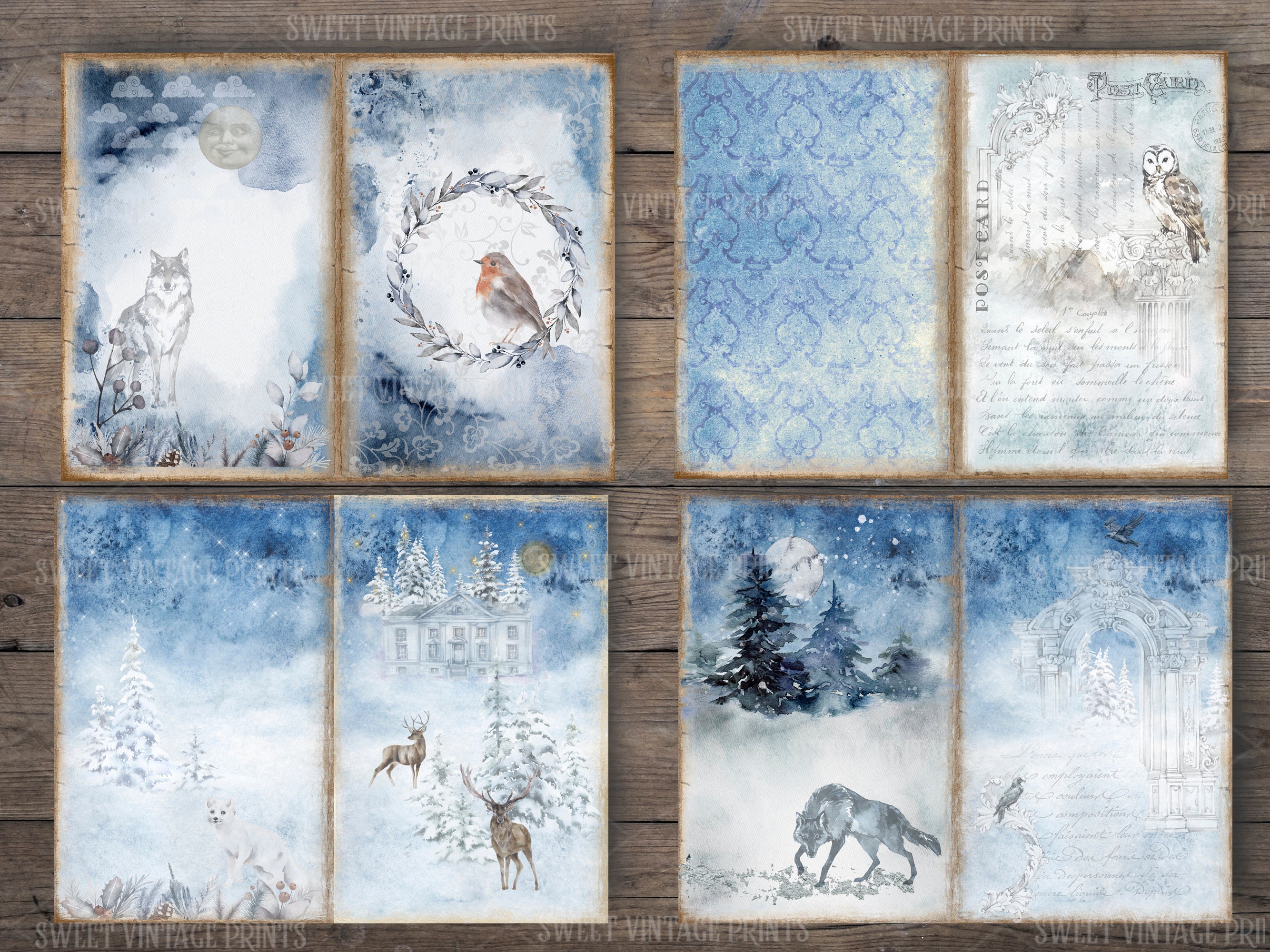A Winter's Tale Journal Pages, Junk Journal, Magic, Winter, Whimsical ...