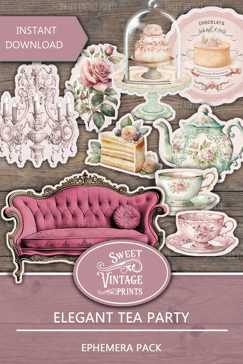 Junk Journal BUNDLE Tea Party Tea Time Junk Journal Kit Tea - Etsy