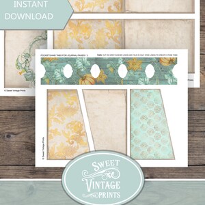 Autumn Pumpkins Journal Pages, Autumn Junk Journal Pages, Pumpkin ...