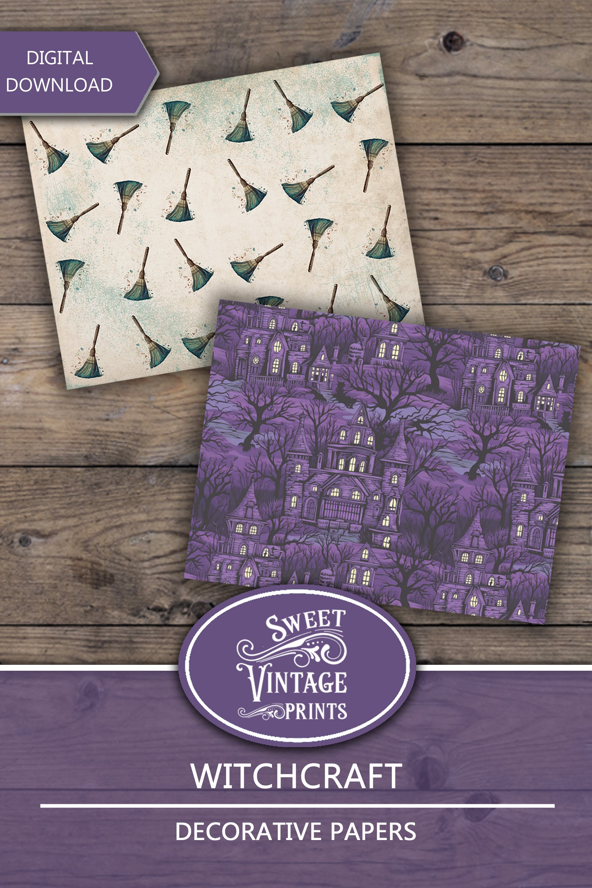 Witch Printable Papers Witch Junk Journal Halloween Digital - Etsy