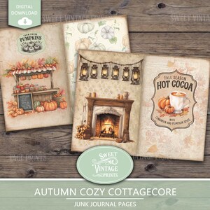 Autumn Junk Journal Pages | Autumn Cottage Printables | Fall Junk ...