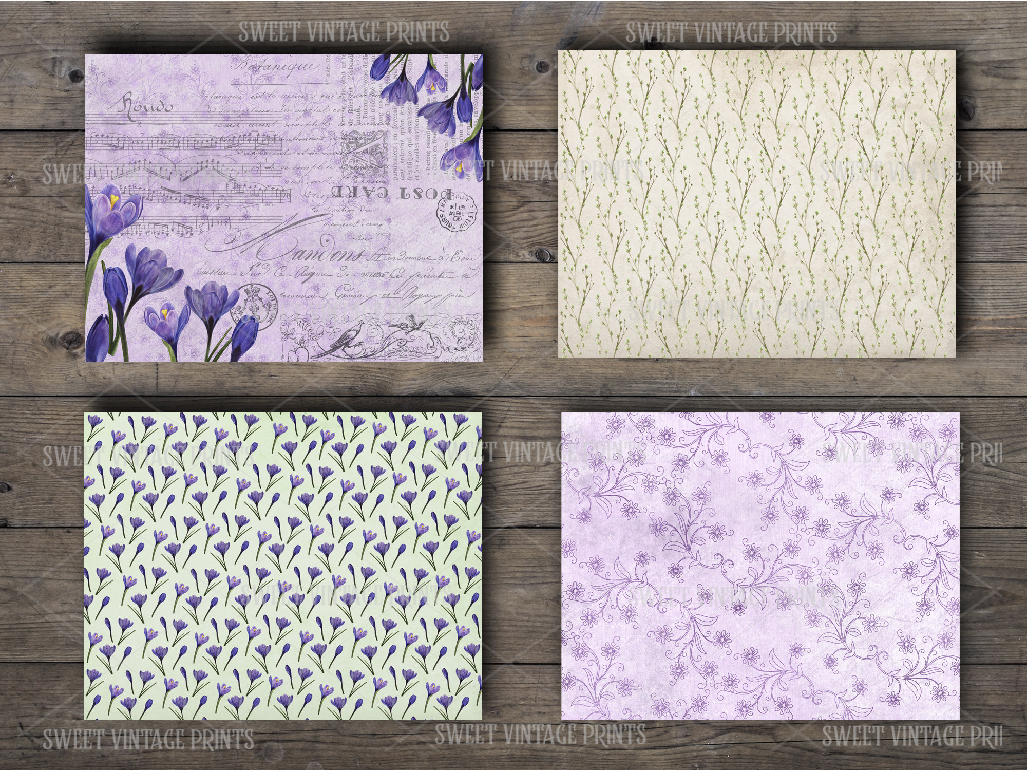 Waiting for Spring Digital Papers Spring Paper Pack Vintage - Etsy