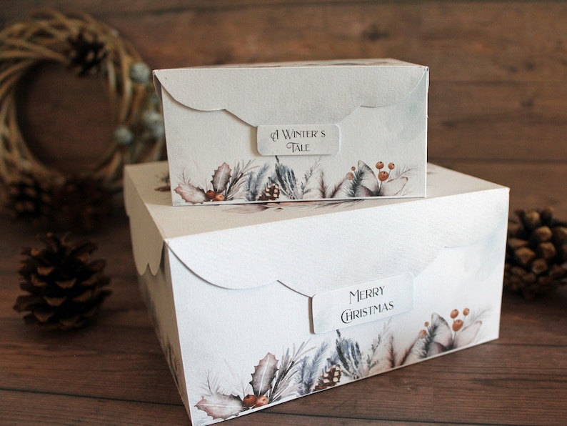 Christmas Gift Box, A Winter's Tale, Set of 2 Sizes, Secret Santa ...