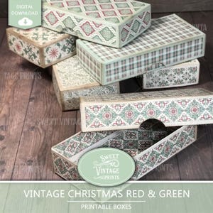 Printable Christmas Gift Boxes | DIY Holiday Crafting Kit | Small Gift ...