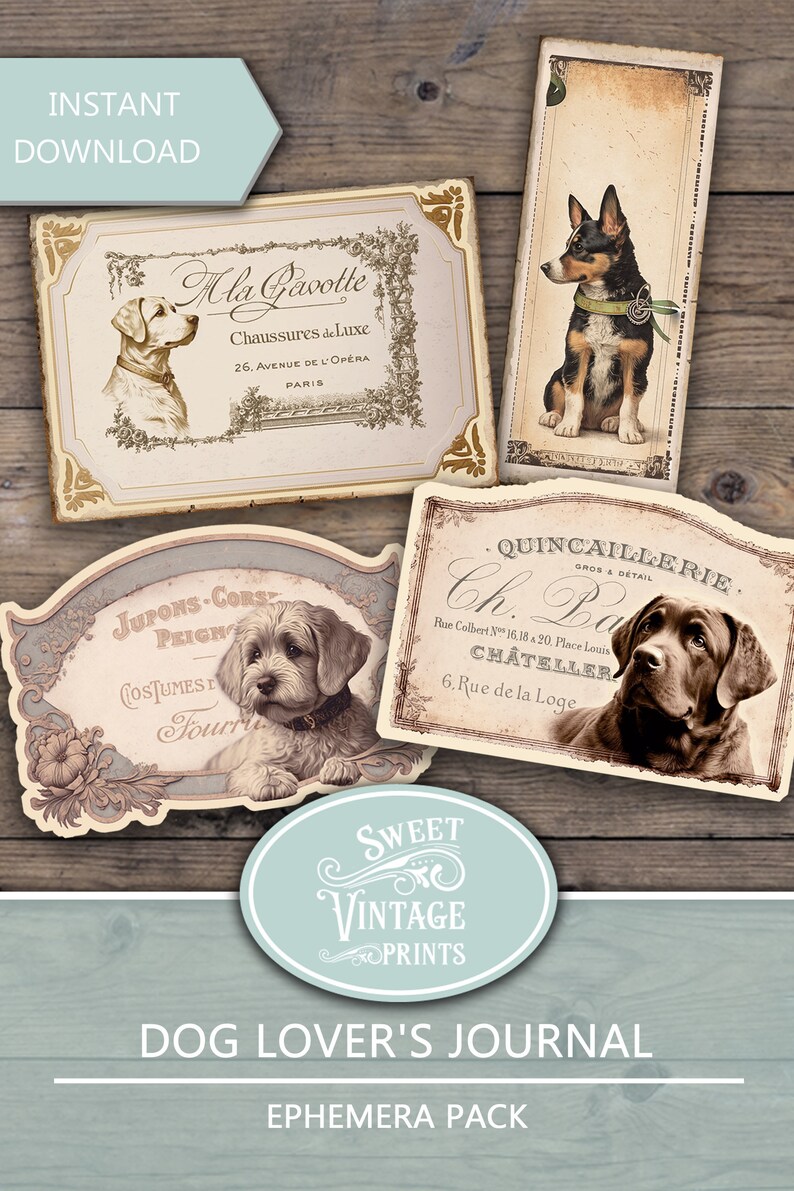 The Dog Lover's Junk Journal BUNDLE Dog Junk Journal Kit - Etsy