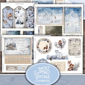 A Winter's Tale Ephemera Pack, Winter Junk Journal, Winter Ephemera ...