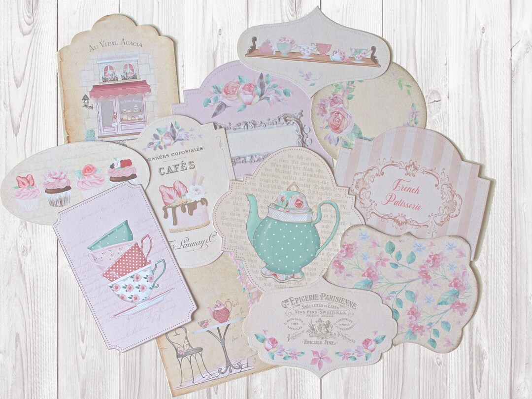 French Patisserie, Labels, Tags, Vintage, Tag Flip, Junk Journal ...
