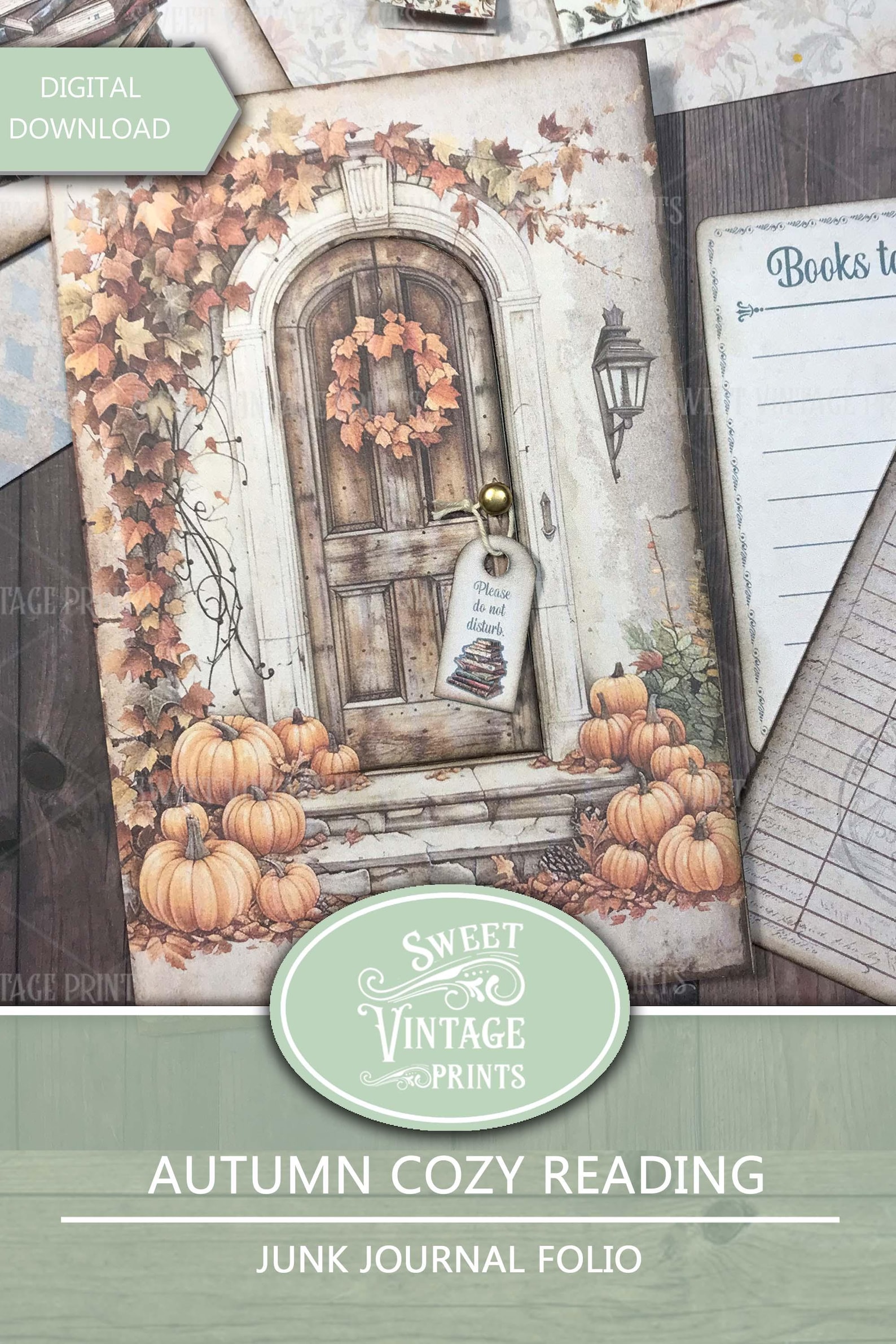 Autumn Cozy Reading Folio | Printable Fall Ephemera | Autumn Junk ...