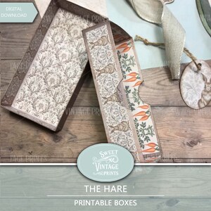 Printable Box Hare | Easter Gift Box Set | DIY Paper Box Digital ...