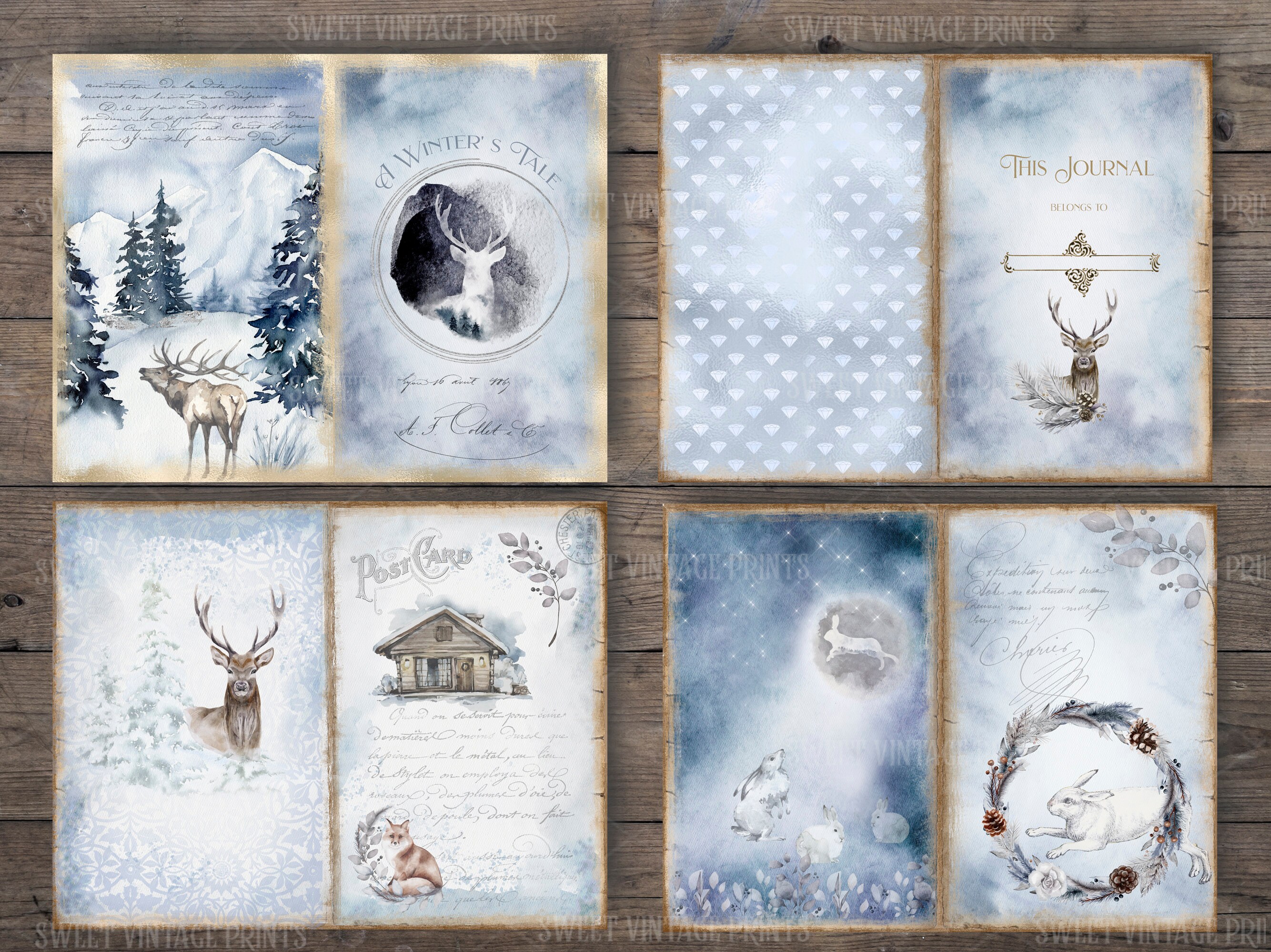 A Winter's Tale Journal Pages, Junk Journal, Magic, Winter, Whimsical ...