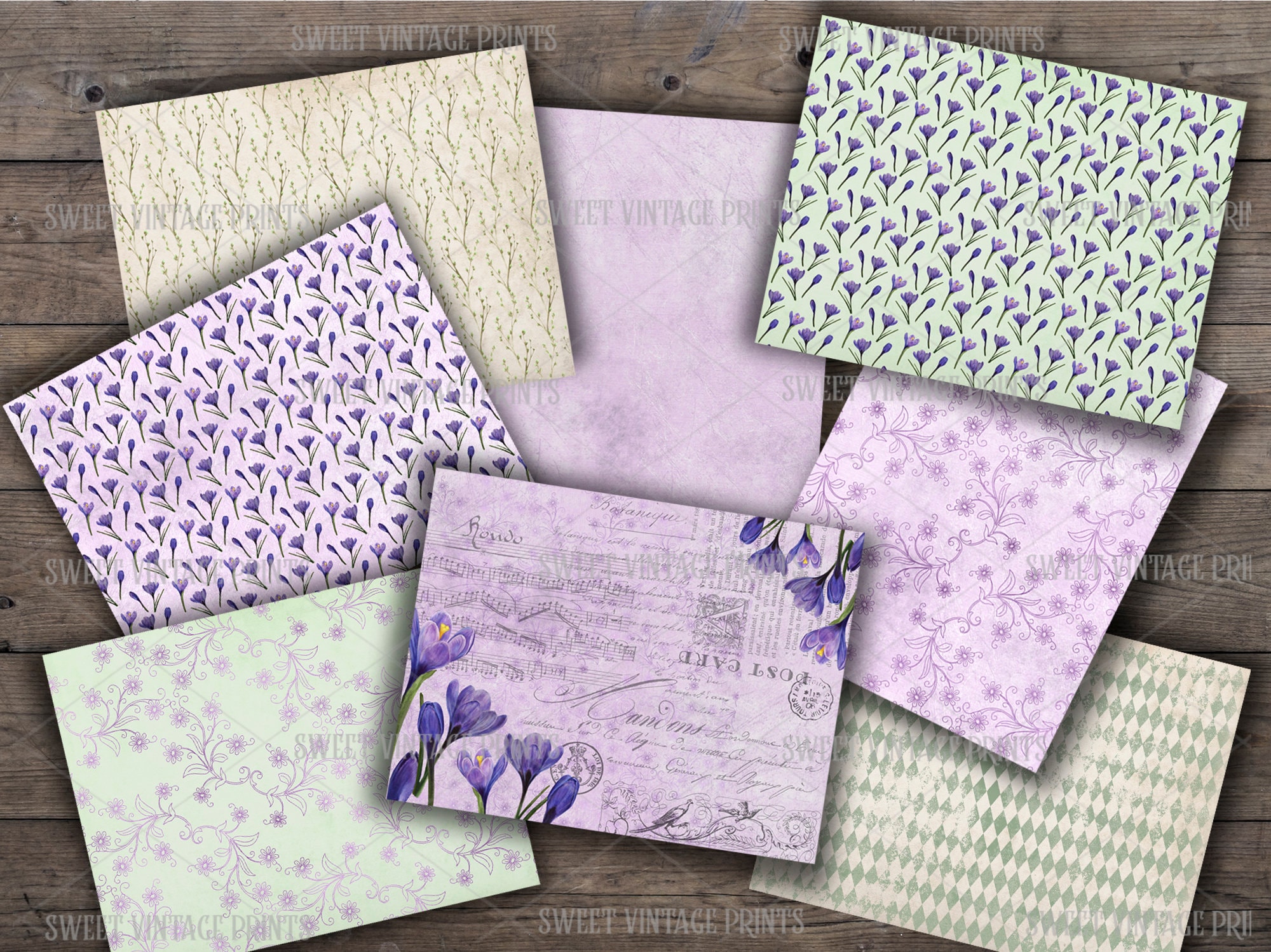 Waiting for Spring Digital Papers Spring Paper Pack Vintage - Etsy