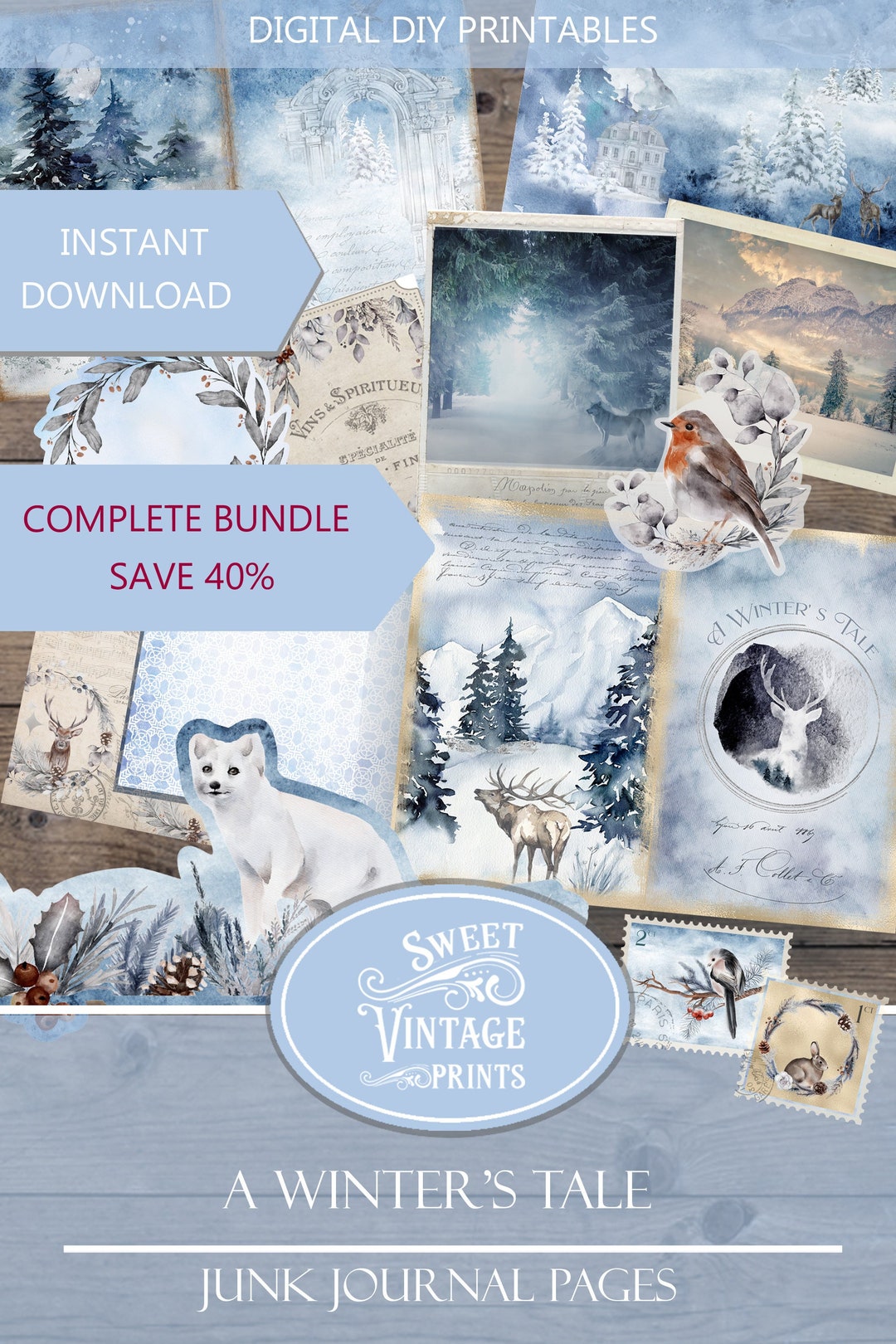 A Winter's Tale Junk Journal BUNDLE Winter Junk Journal - Etsy