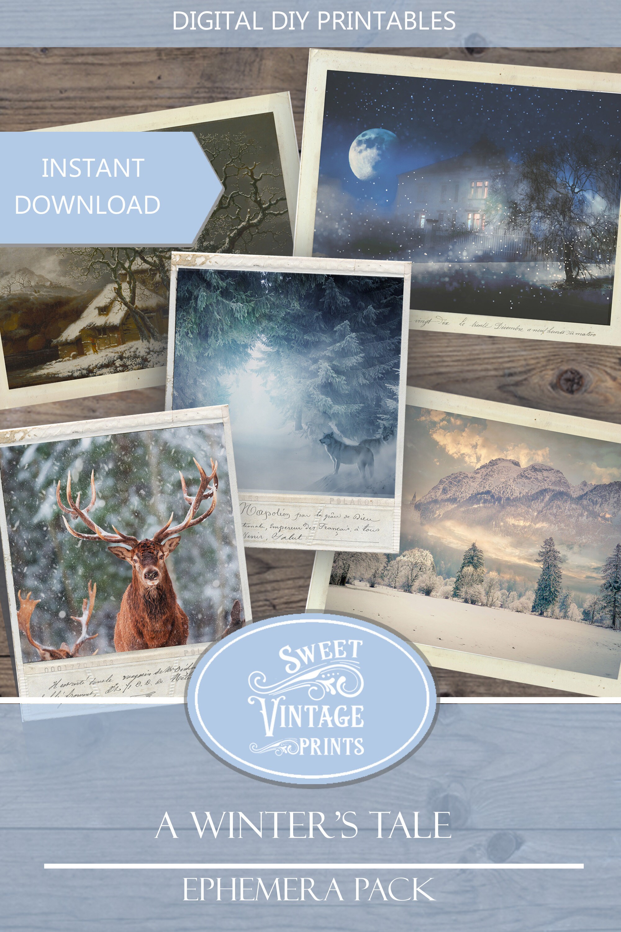 A Winter's Tale Ephemera Pack Winter Junk Journal Winter - Etsy