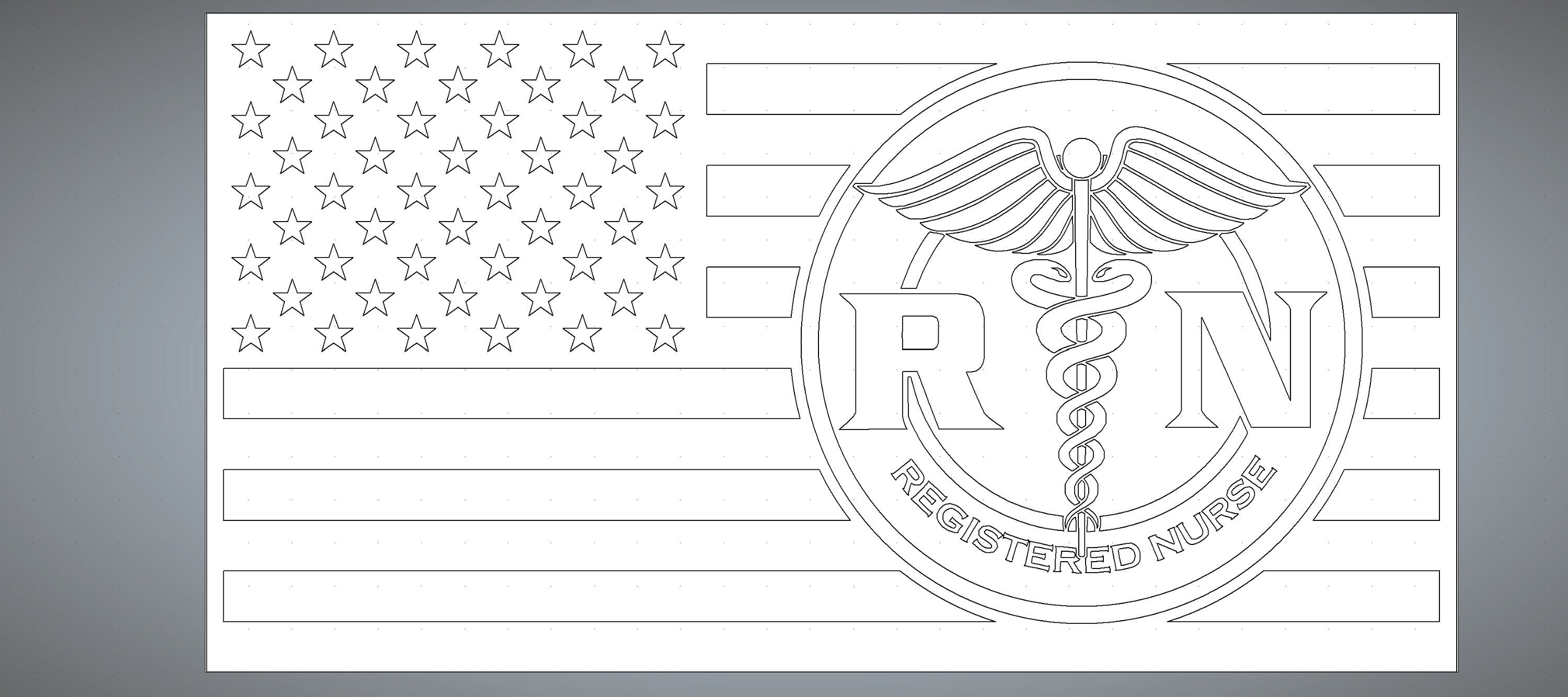 Registered Nurse Flag SVG - Etsy