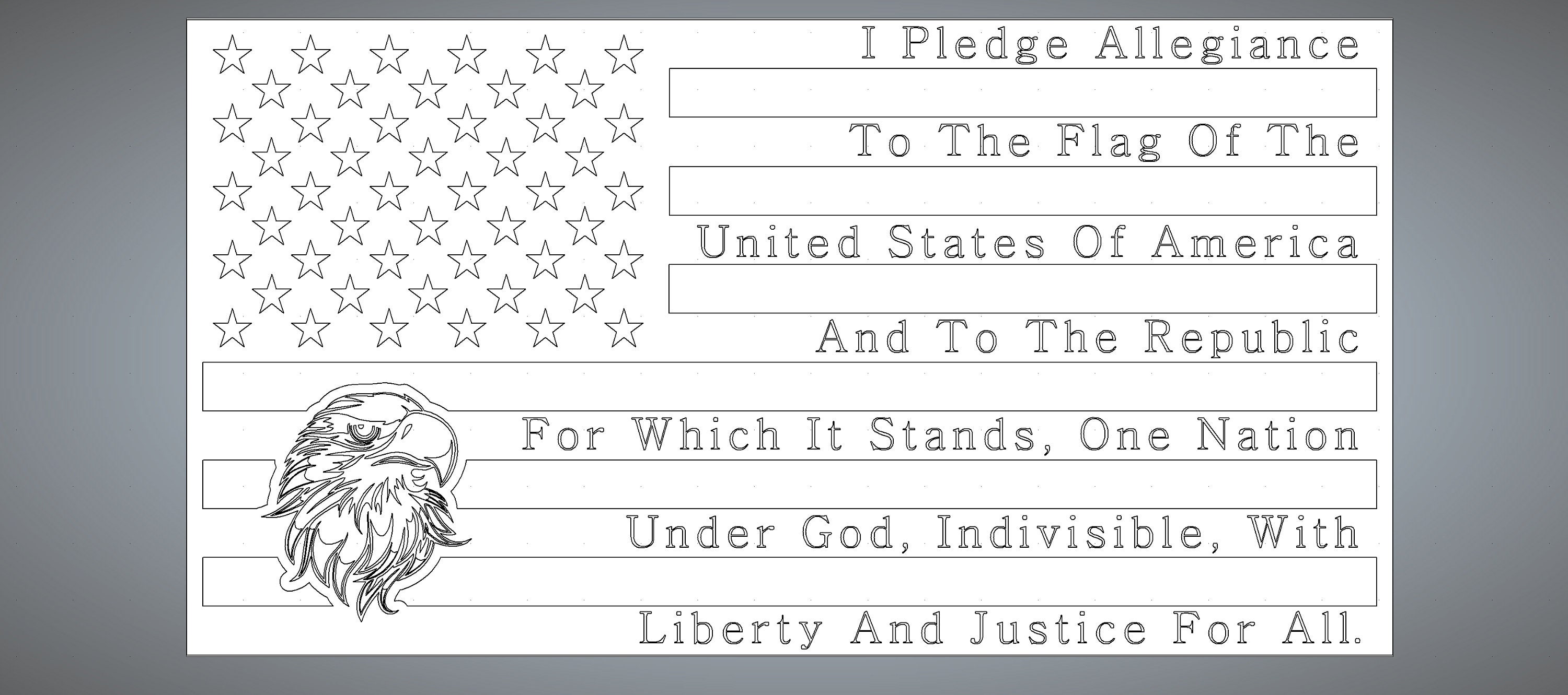Pledge Allegiance To The Flag Clip Art