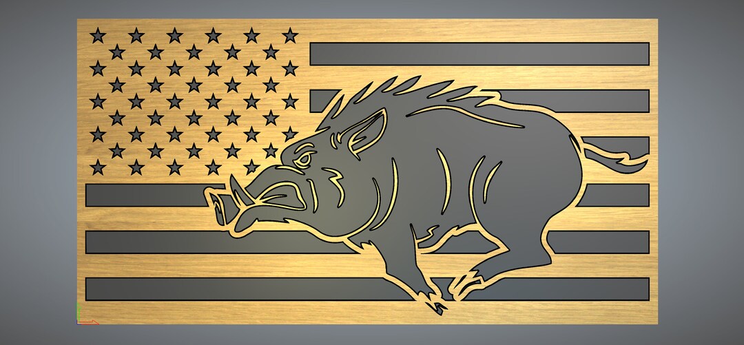 Boar American Flag SVG - Etsy