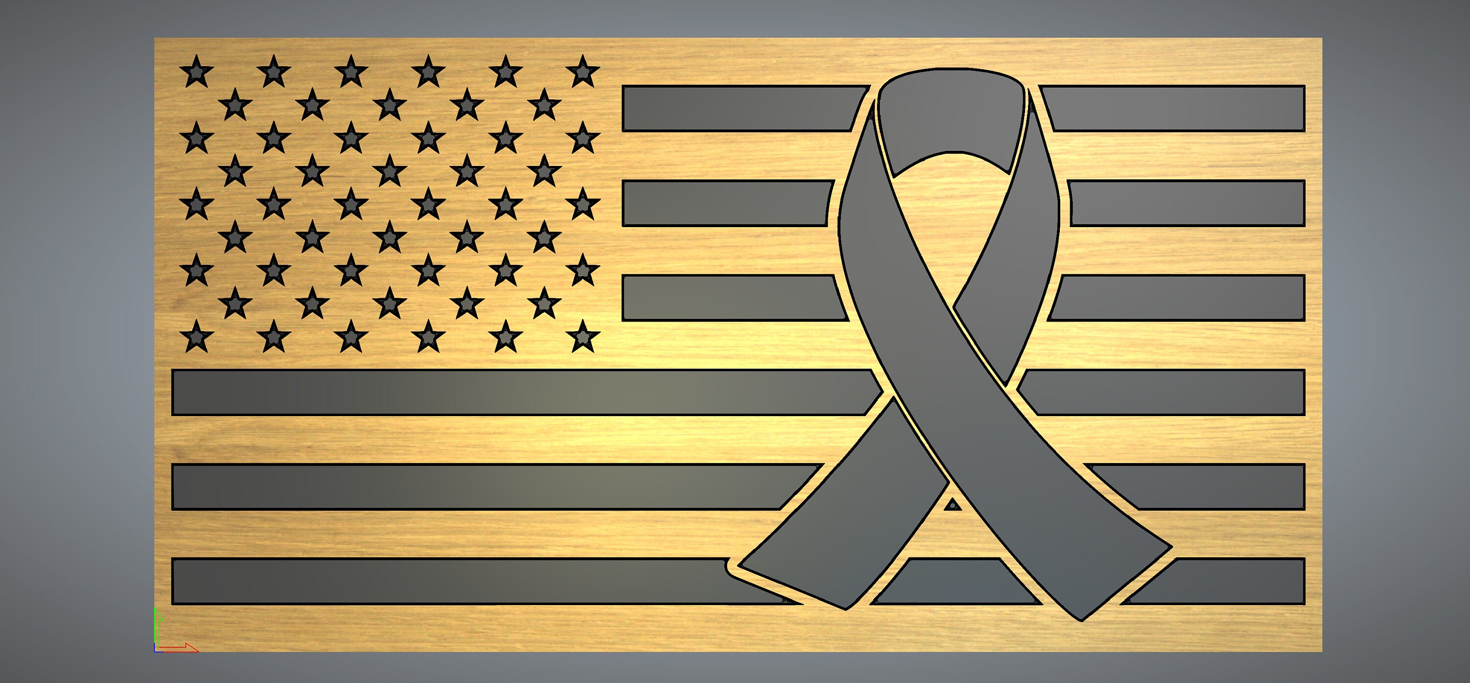 American Ribbon Flag SVG - Etsy