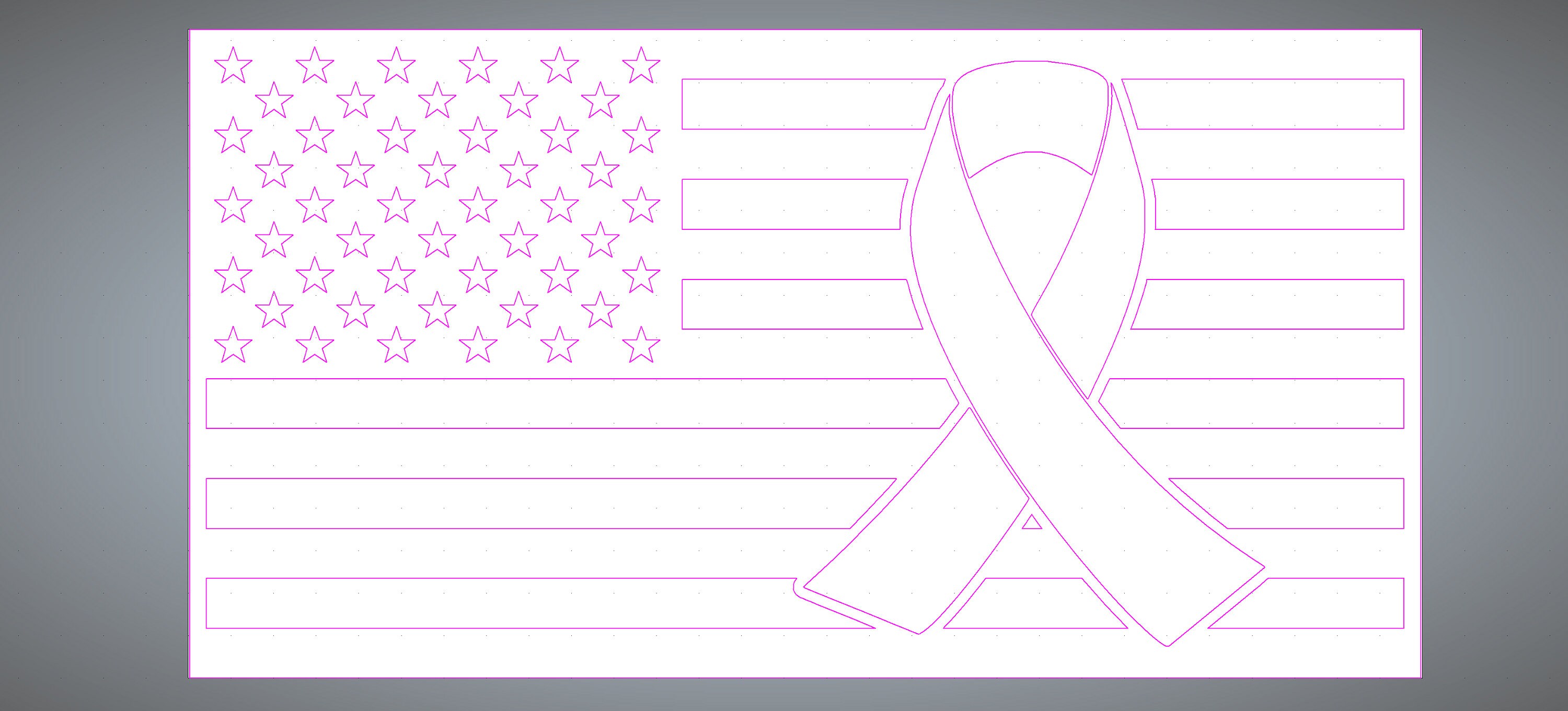 American Ribbon Flag SVG - Etsy