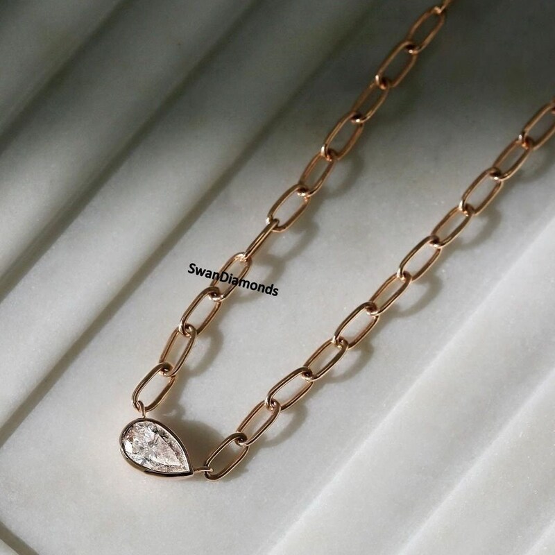 Solitaire Necklace - Etsy