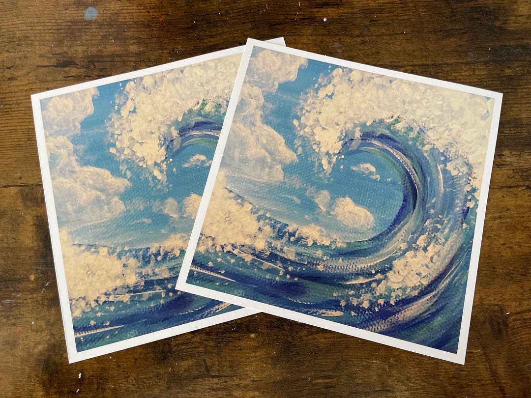 Ocean Wave Print 5x5 - Etsy
