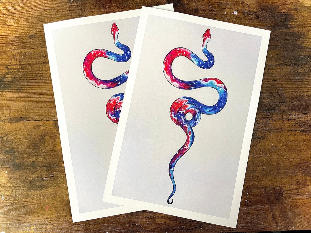 Galaxy Snake Print 8x12 - Etsy